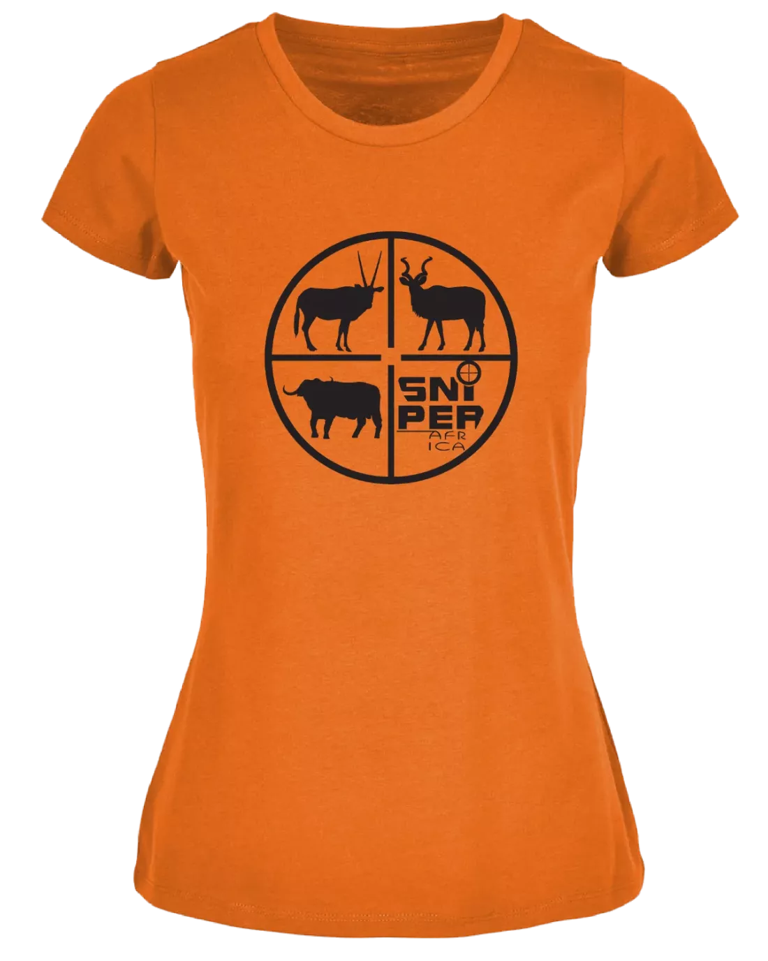 ZZZ Sniper Africa ladies retical t-shirt - orange – Bushveld Camo ...